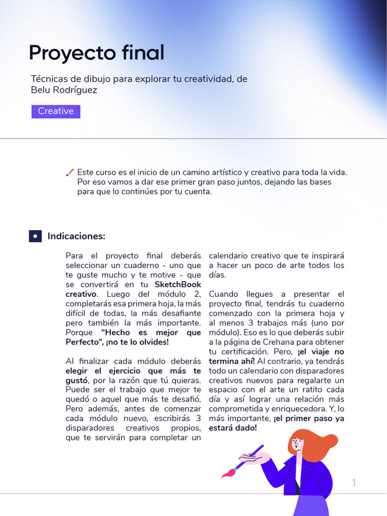 Proyecto Final Tecnicas de Dibujo para Explorar Tu Creatividad | PDF ...