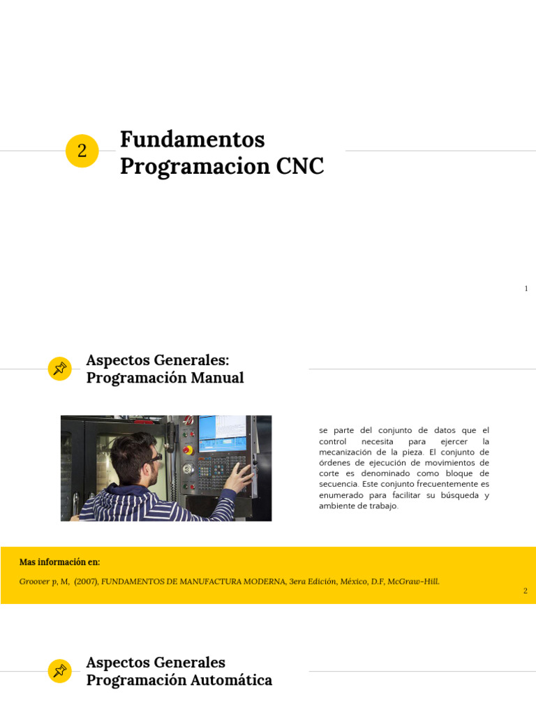 Fundamentos de Programación CNC | PDF | Control numerico | Ingeniería