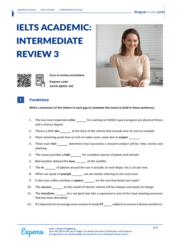 Ielts Academic Intermediate Review 3 American English Student | PDF | Linguistics