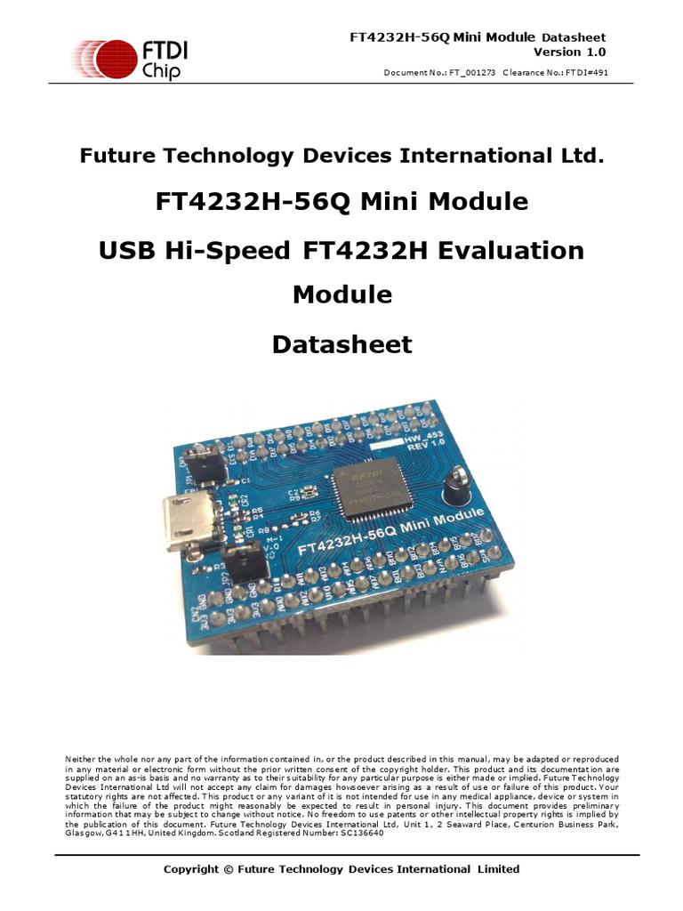 DS FT4232H-56Q Mini Module | PDF | Usb | Microsoft Windows