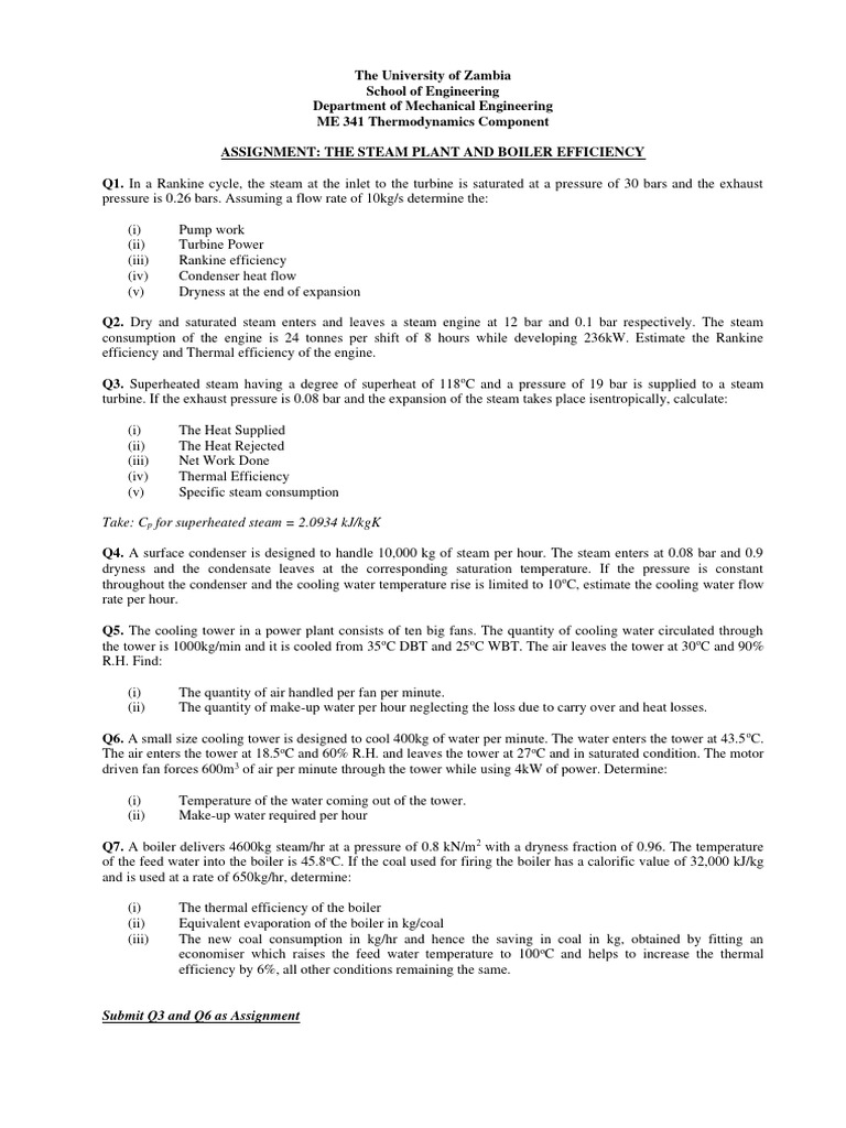 Steam Plant Unza | PDF | Steam | Mechanical Engineering