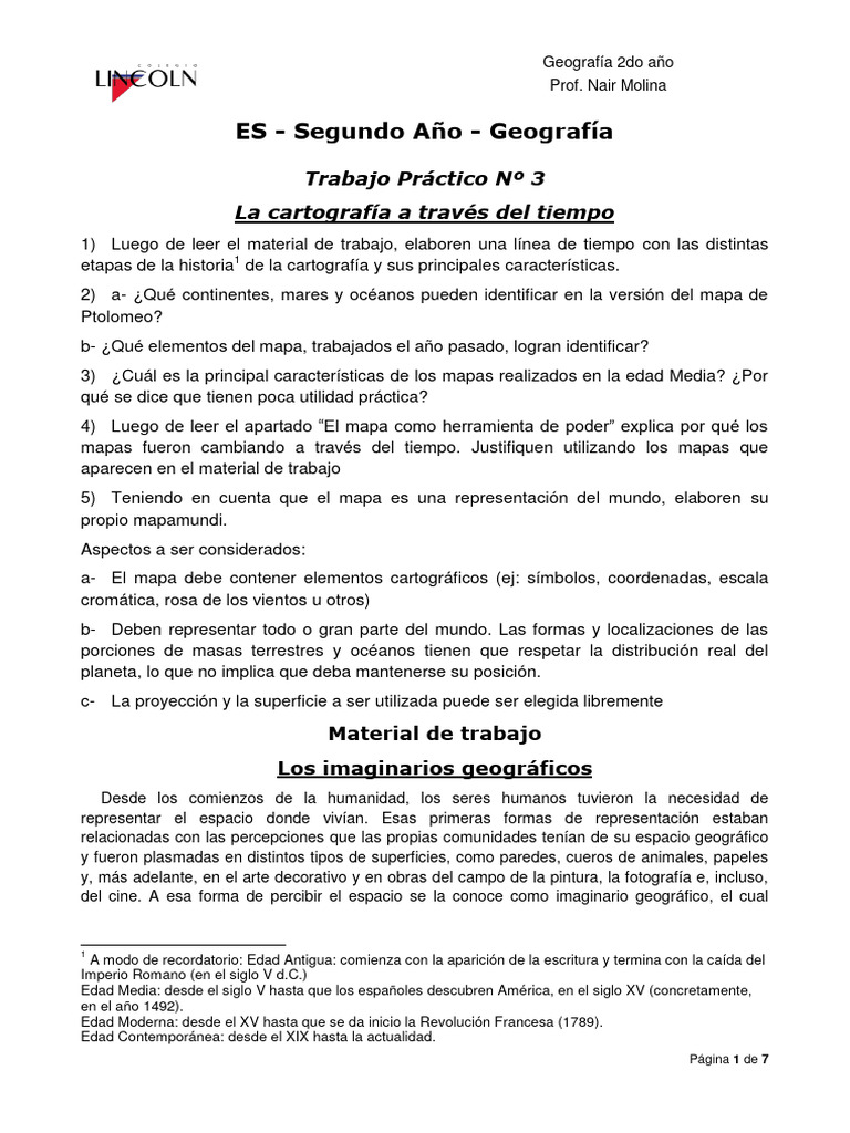 TPN°3 2do 2024 | Descargar gratis PDF | Mapa | Cartografía