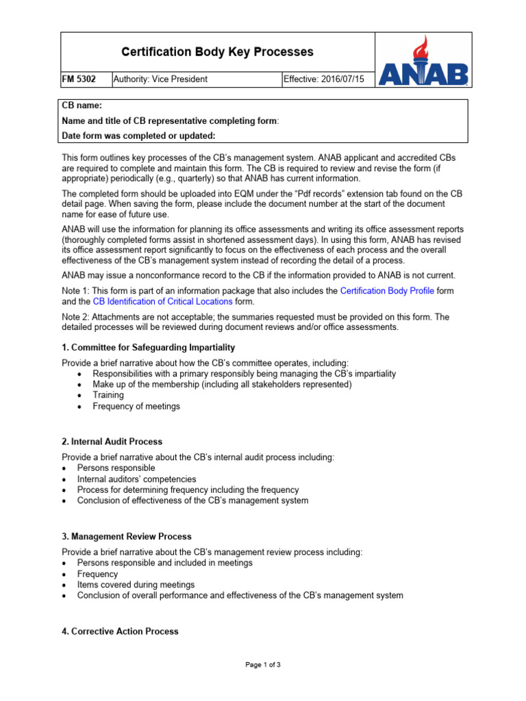 FM 5302 CB Key Processes-998-2 | PDF | Audit | Business