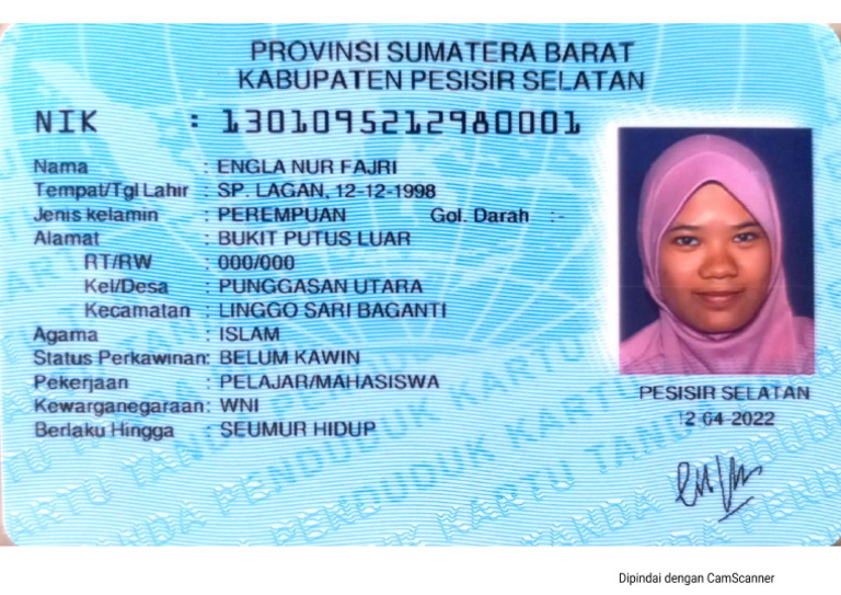 Engla Nur Fajri - KTP | PDF