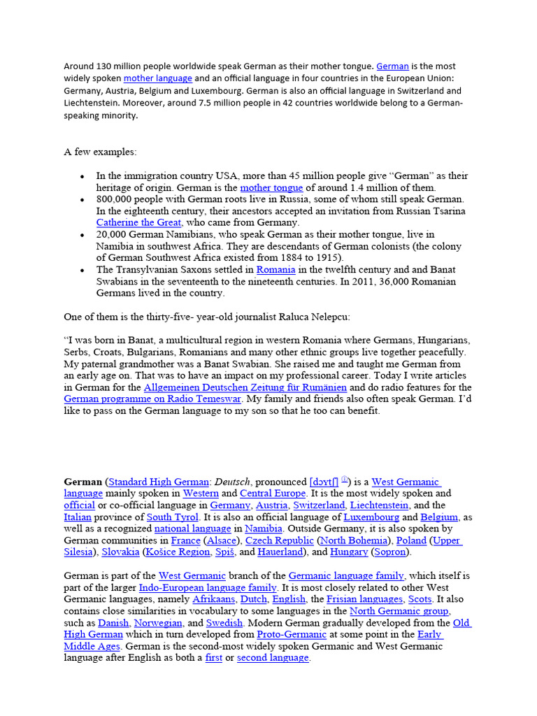 Introduction To German 1 | PDF | German Language | Grammatical Gender