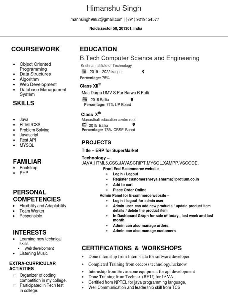 Himanshu (@resume) | PDF | Computing | Software Engineering