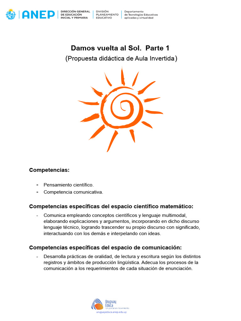 El Sol. Características (Propuesta didáctica Aula Invertida) | PDF ...