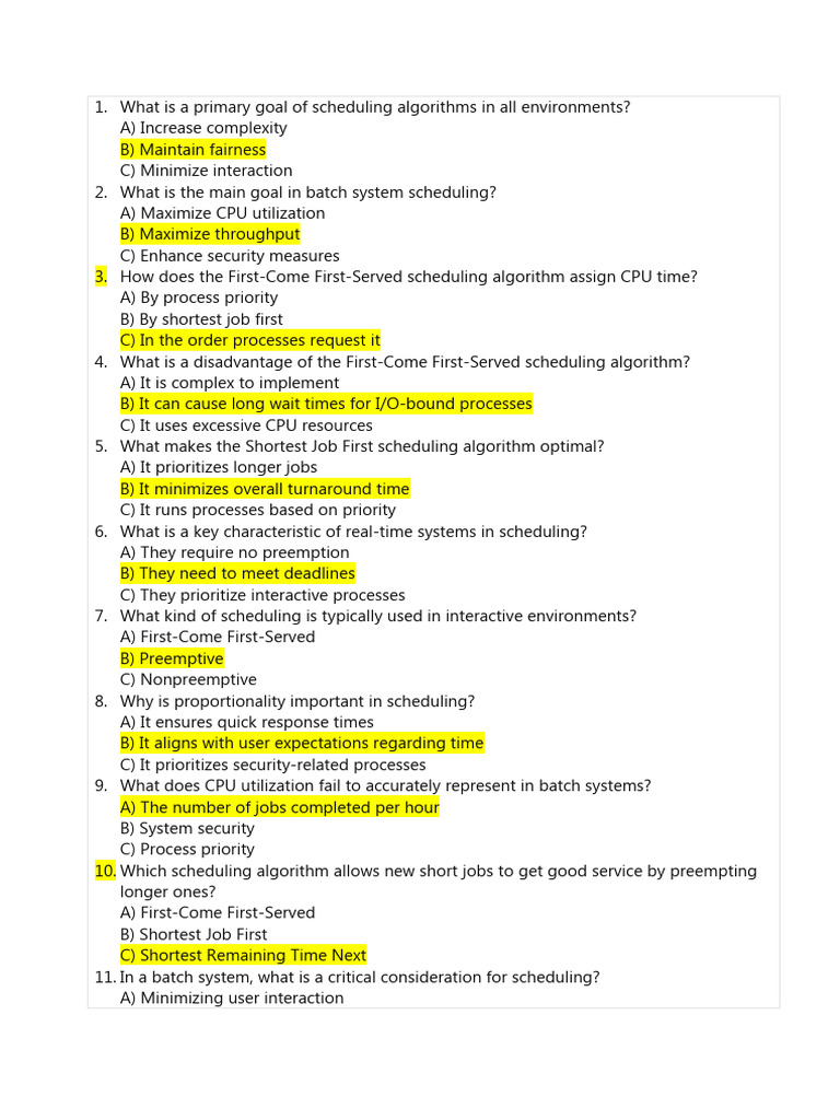 Lecture 11 | PDF | Scheduling (Computing) | Computing