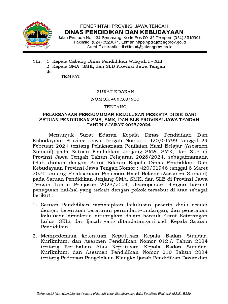 2024050315131920240503120403surat Edaran Kelulusan 2024 | PDF