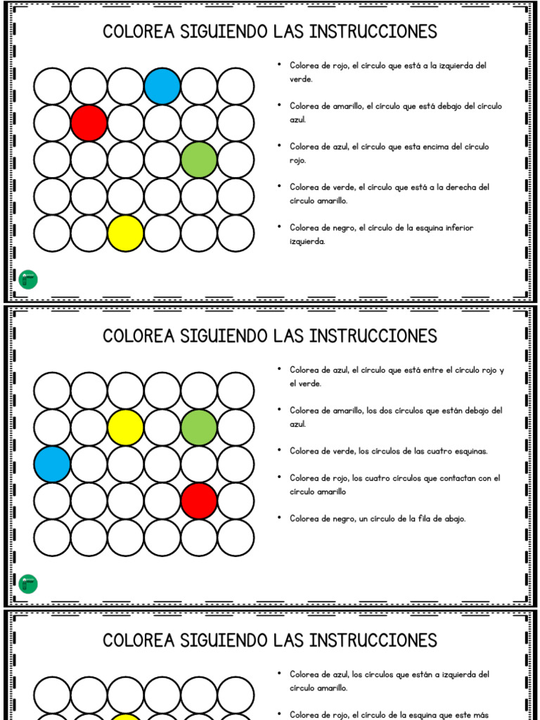 COLOREAR INSTRUCCIONES | PDF | Rojo | Amarillo