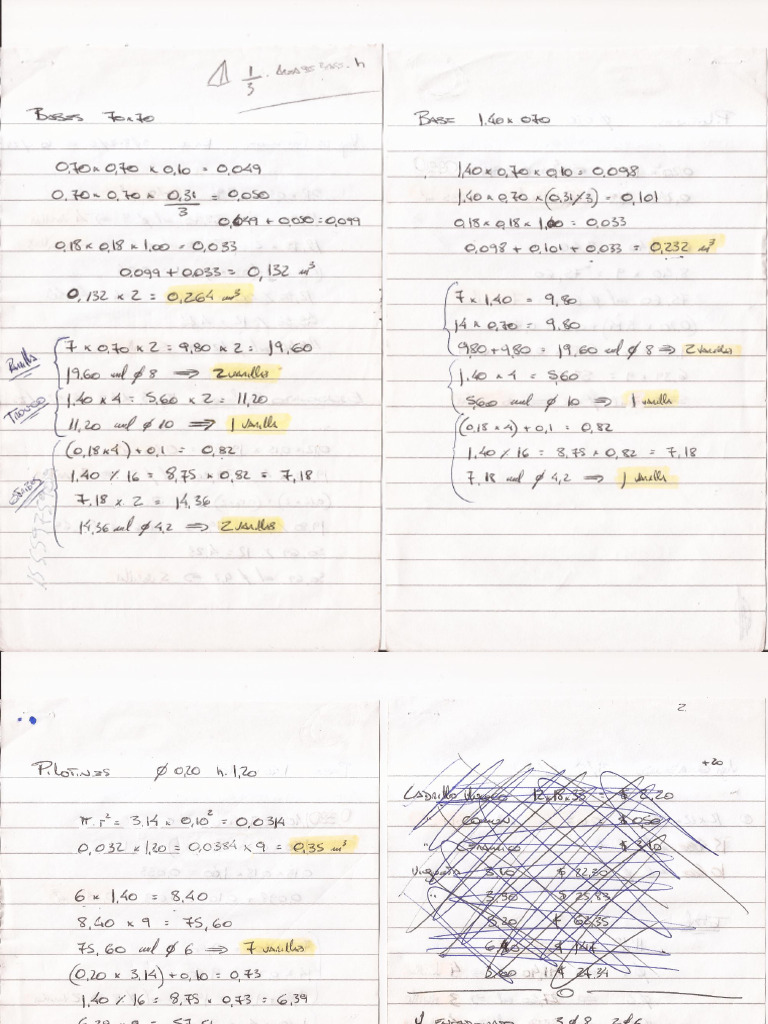 Calculo Simple Hºaº | PDF