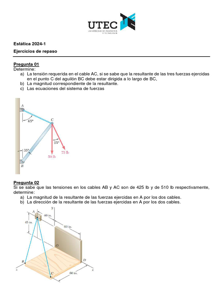 Ejercicios de Repaso PC1 | PDF