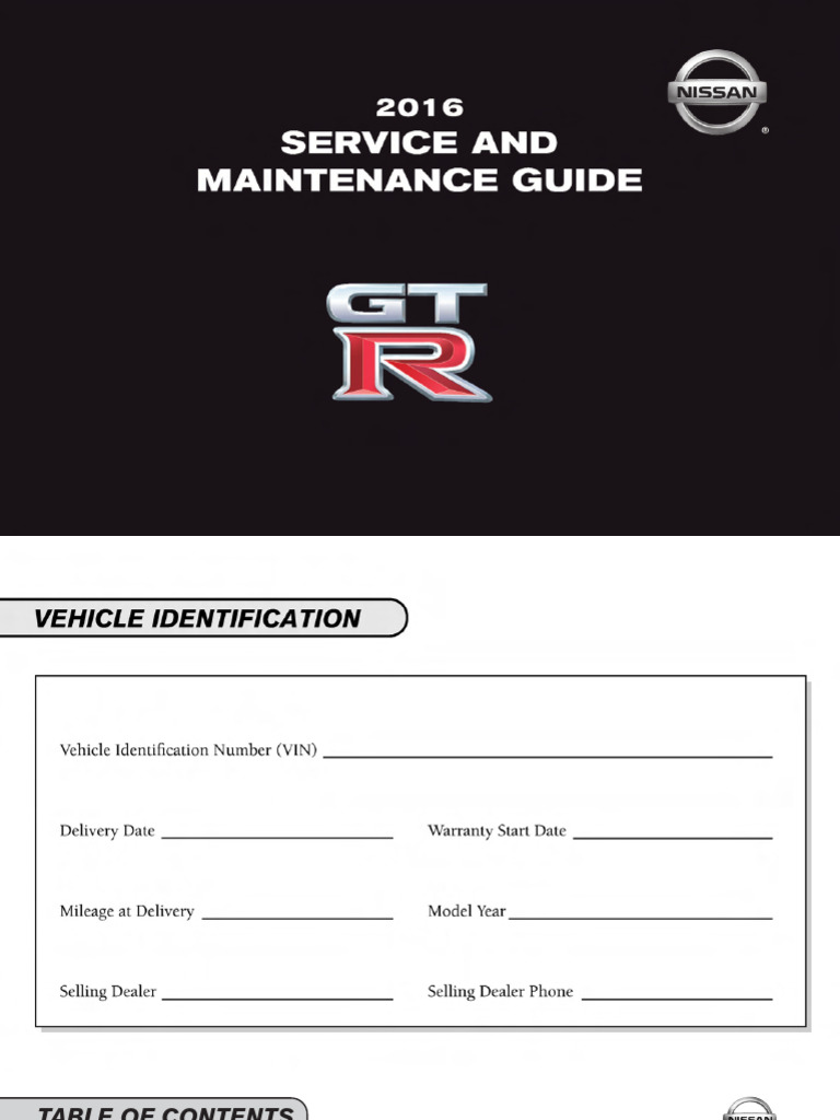 2016 GTR Service Maintenance Guide | PDF | Tire | Brake