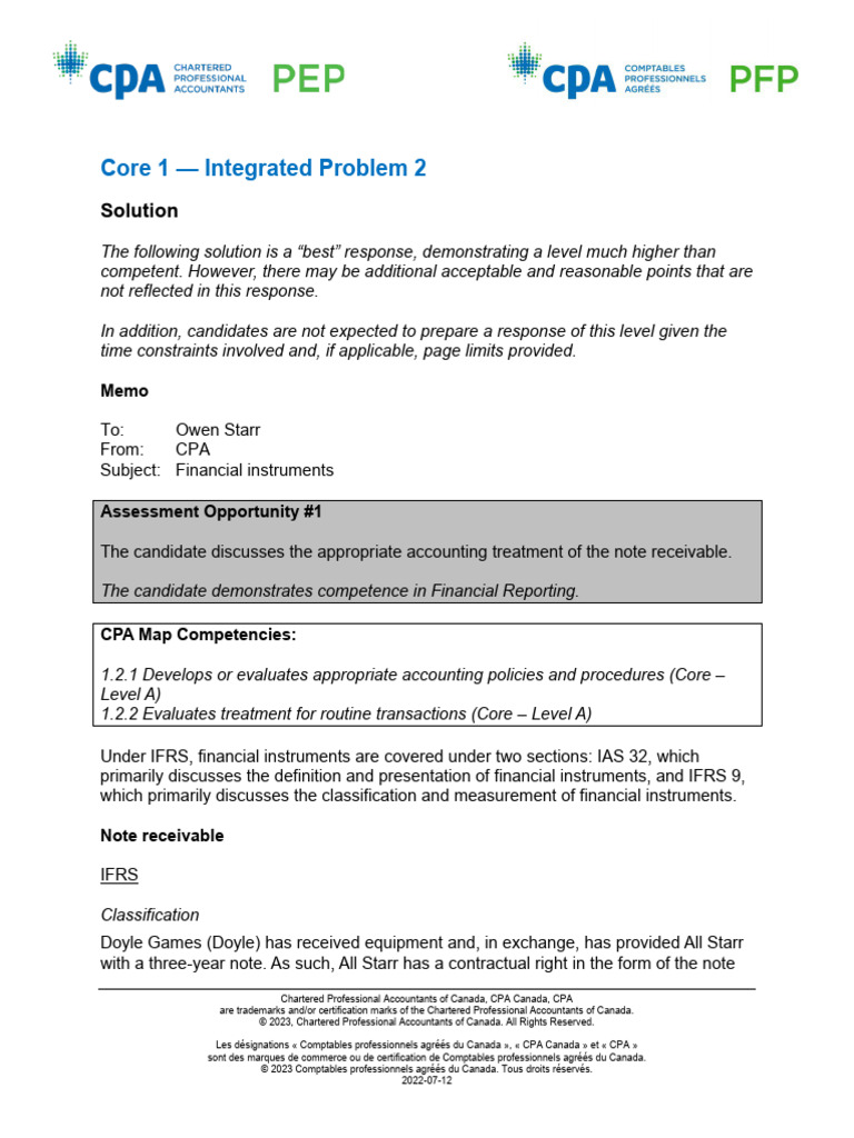 CO1 2301E IP02.Solution | PDF | Fair Value | Audit