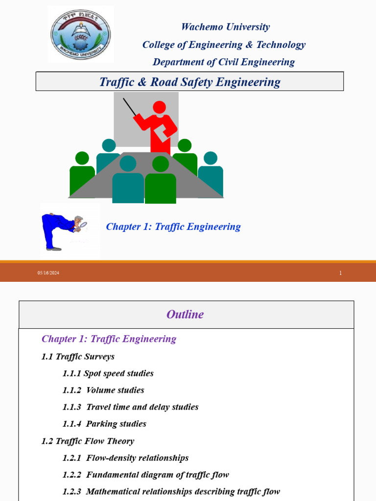 Chpter 1 Traffic Engineering | PDF | Parking | Traffic