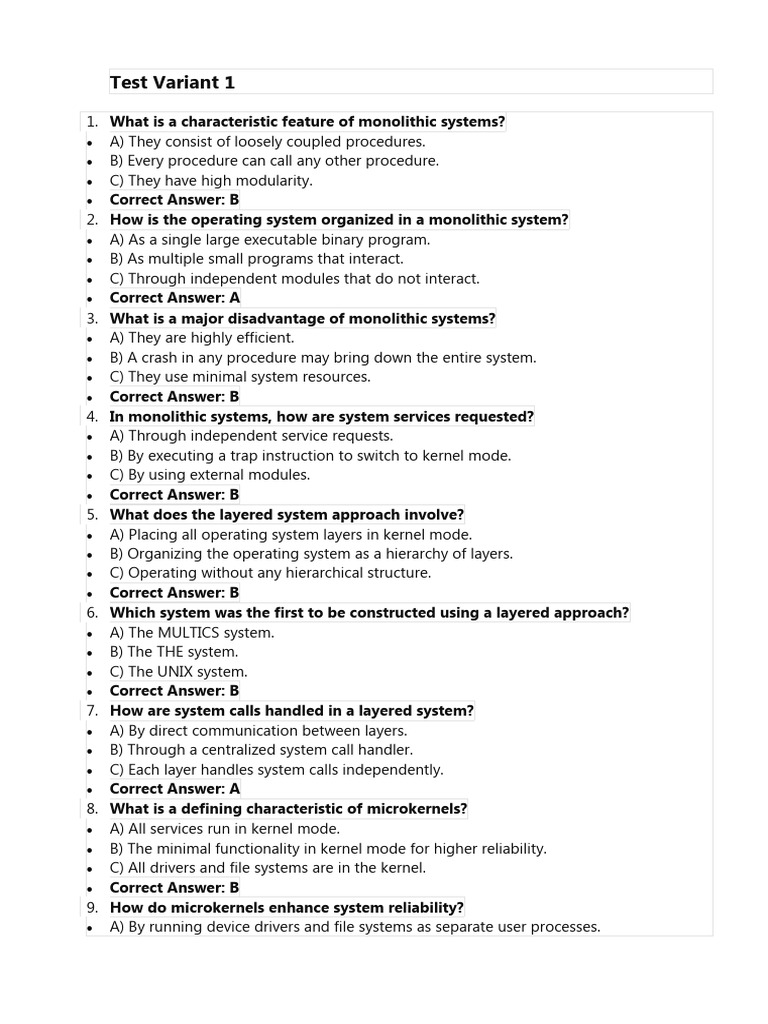 Lecture 4 | PDF | Kernel (Operating System) | Operating System