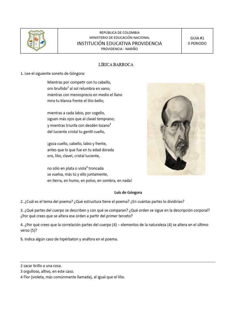 Luis de Gongora - Taller | PDF