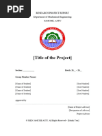College Project Report Template | PDF