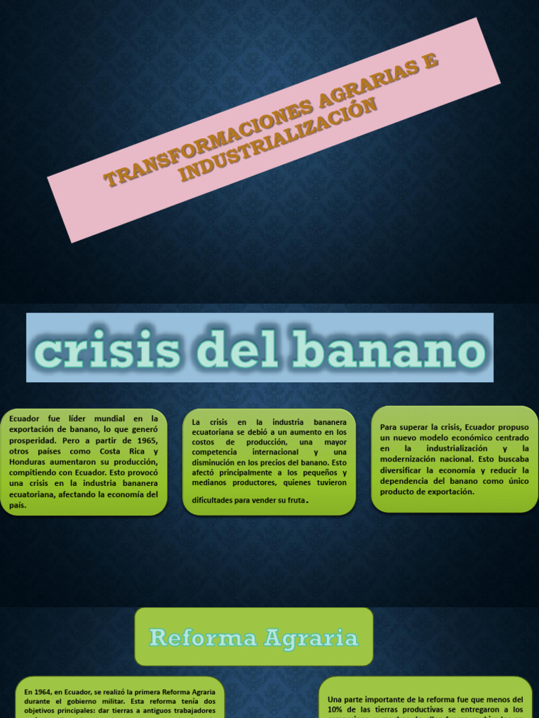 Transformaciones Agrarias e Industrialización 7mo | PDF | Agricultura | Ecuador