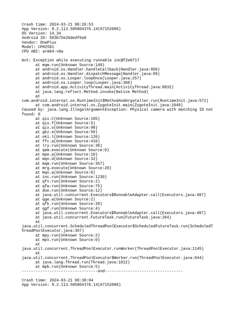 crash_20240321 | PDF | Java (Programming Language) | Computer Programming