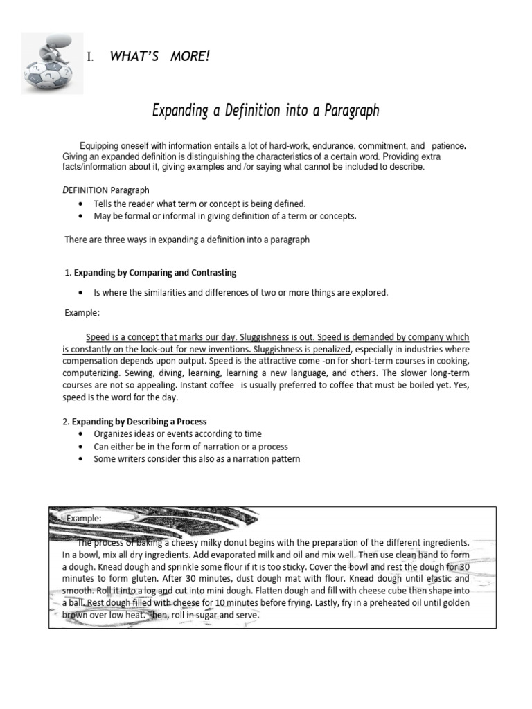 Expanding Definitions in Writing | PDF | Dough | Mother Goddess