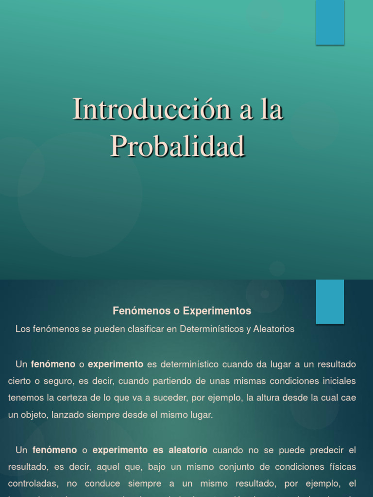 Introducción A La Probabilidad - Clase | PDF | Teoría de probabilidad