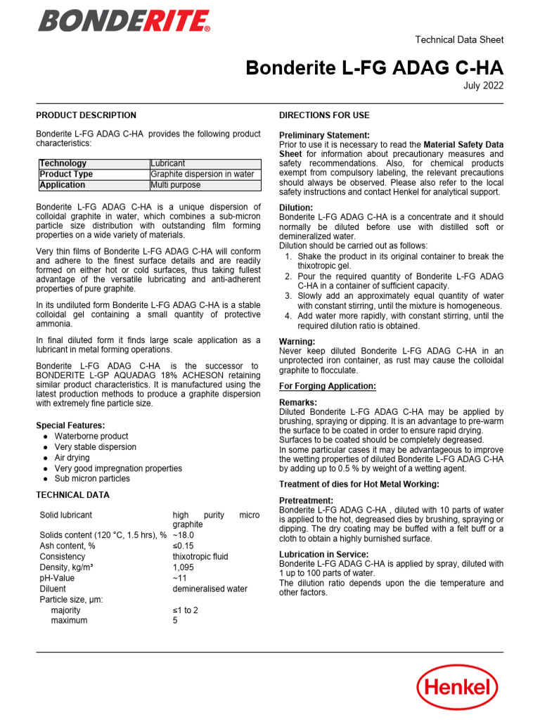 Bonderite L-FG ADAG C-HA Overview | PDF | Legal Liability | Trademark