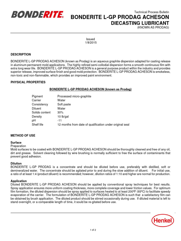 TechnicalDataSheet (TDS) BONDERITEL-GPPRODAG English 01082015 | PDF ...