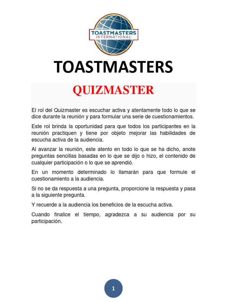 Quiz Master | PDF
