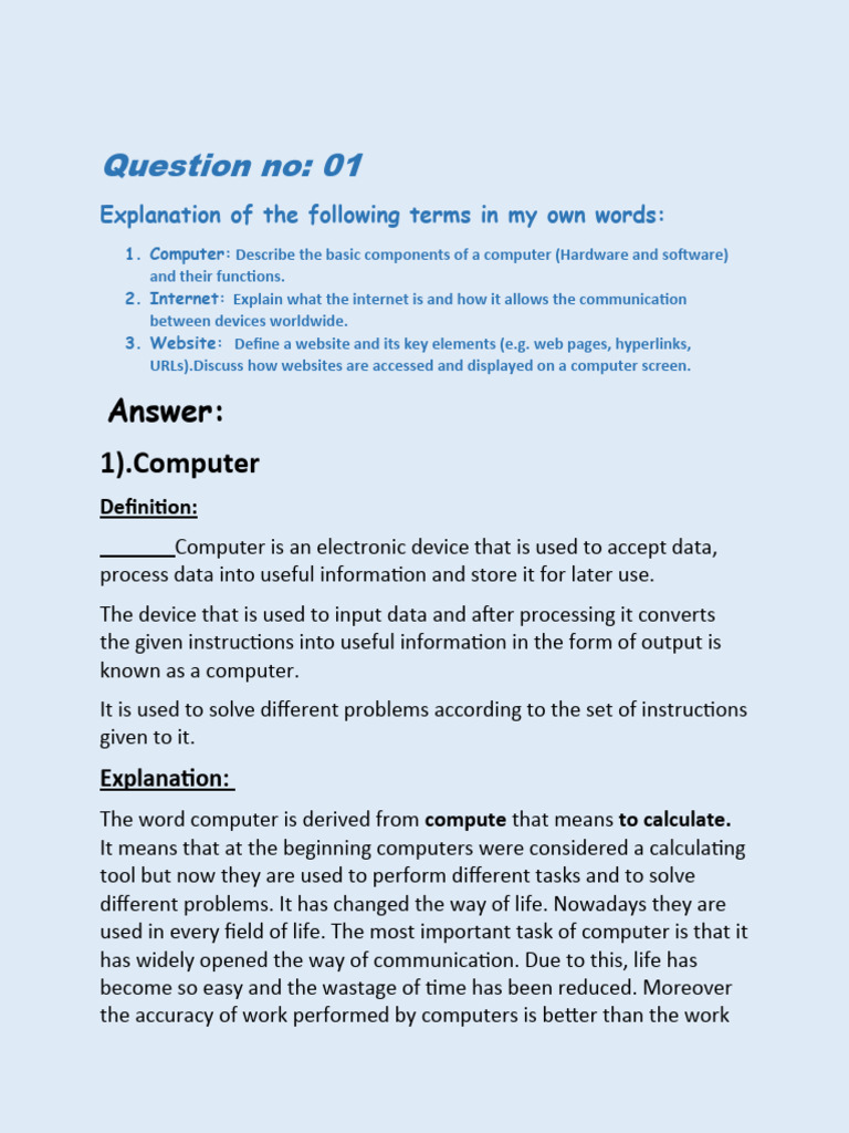 Assignment#1 | PDF | World Wide Web | Internet & Web