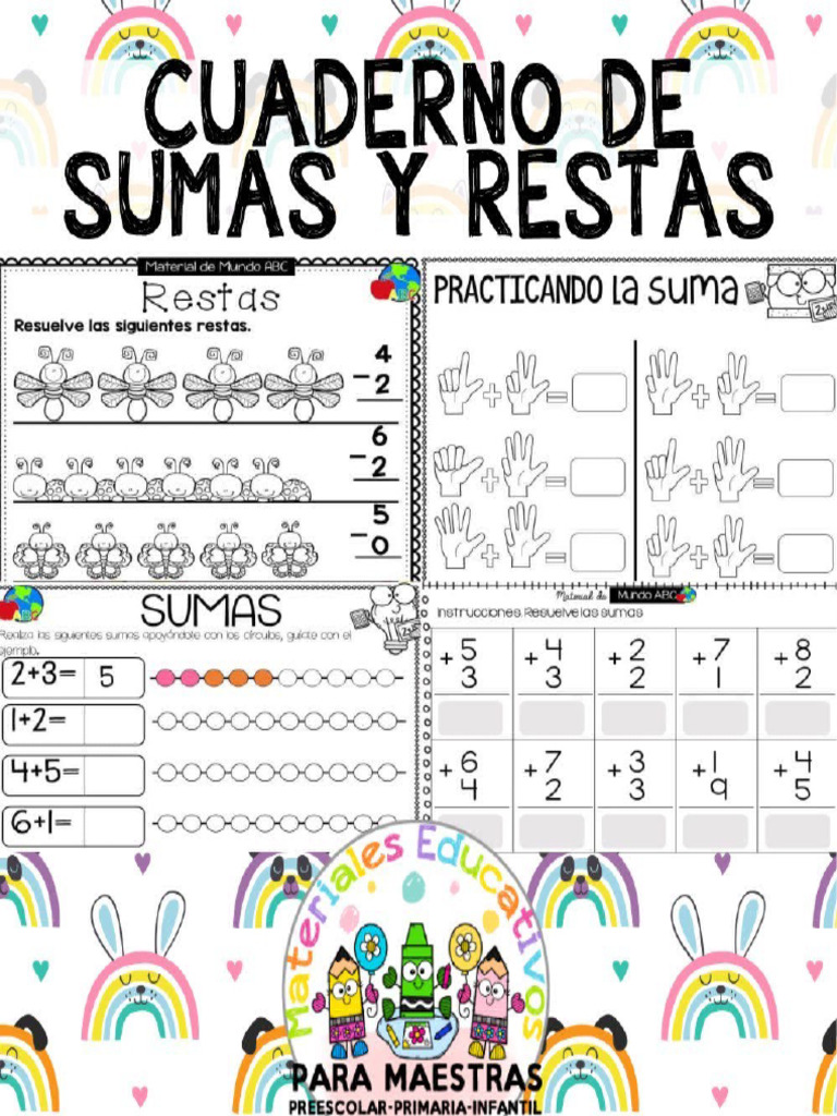 Cuadernillo para Practicar Sumas y Restas Recopilado Por Materiales ...
