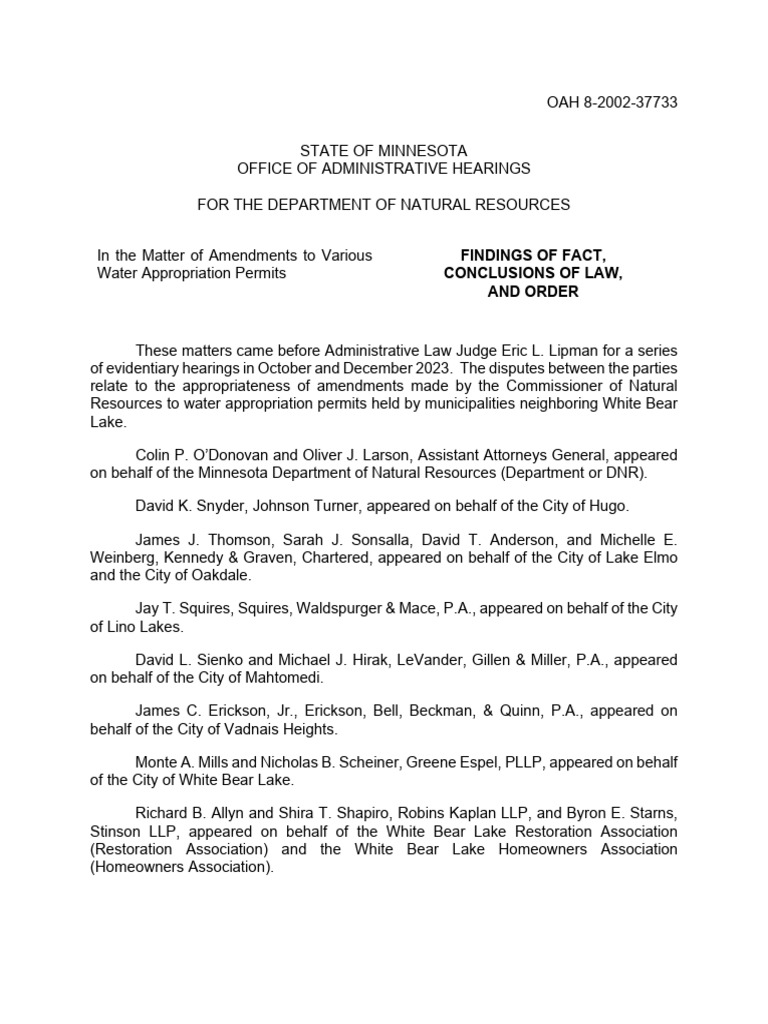 Judge Eric Lipman's Ruling On 5/16/2024 | PDF | Littoral Zone | Appeal