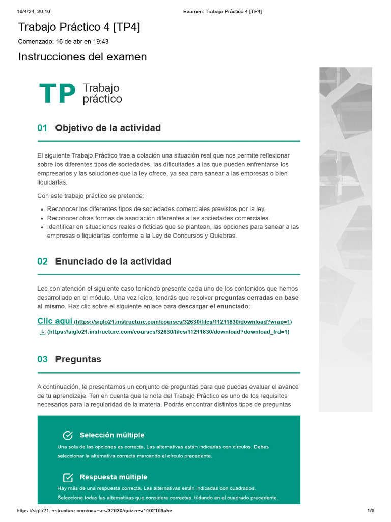 TP4 Marco Legal de Las Organizaciones 90% | PDF | Bancarrota | Sociedad de responsabilidad limitada