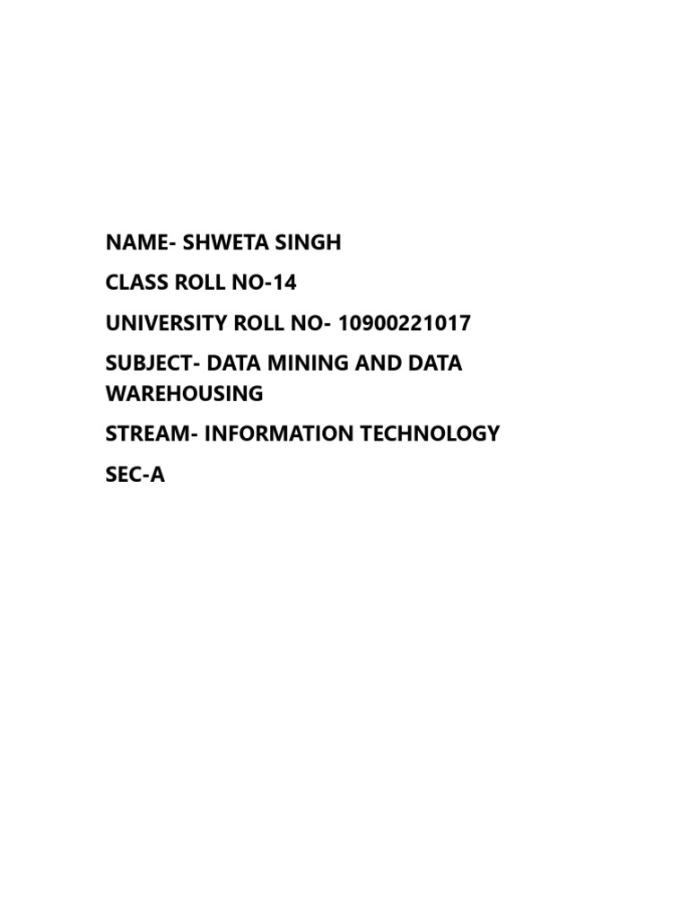 Shweta Singh-Dwdm2024 | PDF | Algorithms And Data Structures ... Shweta Singh-Dwdm2024 | PDF | Algorithms And Data Structures ...