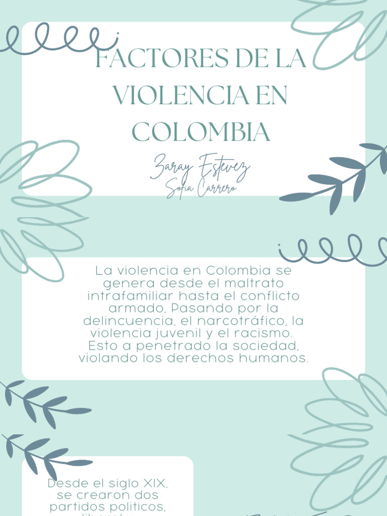 Factores de la Violencia en Colombia | PDF | Violencia | Colombia