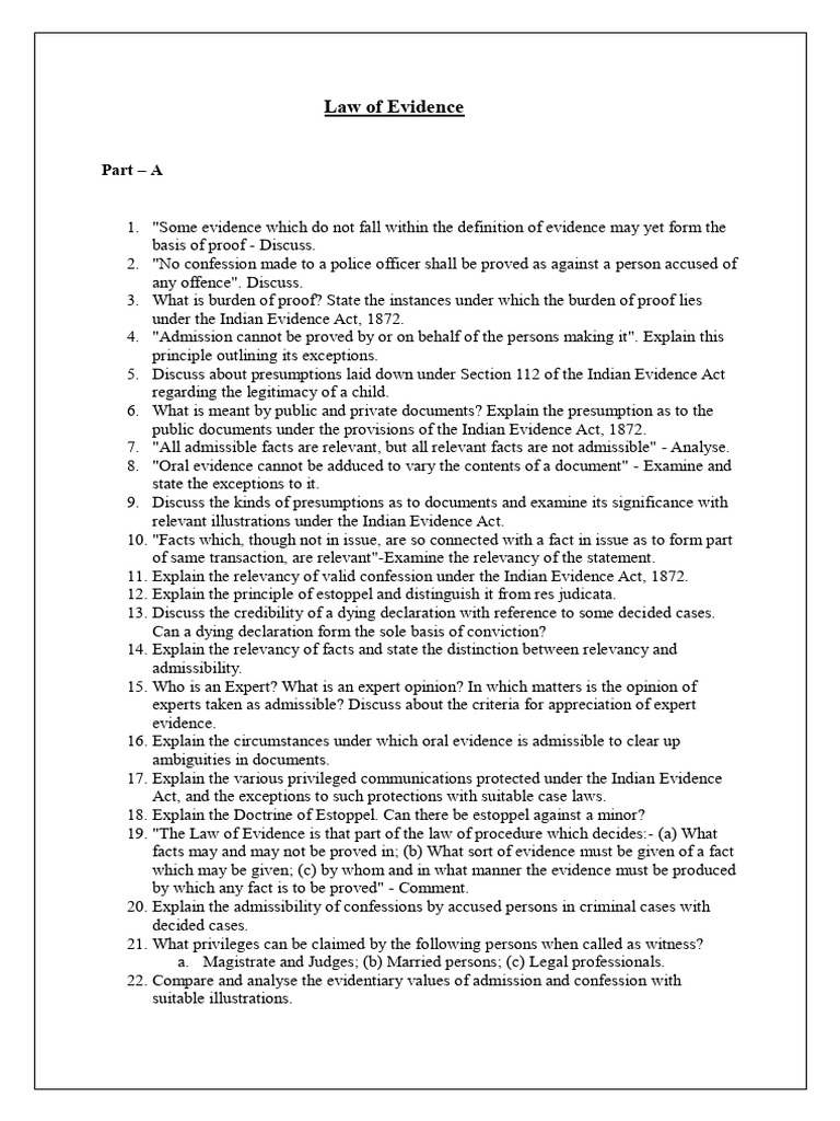 EVIDENCE | PDF | Evidence (Law) | Evidence