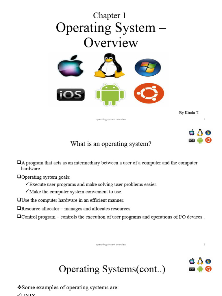 CH 1 | PDF | Operating System | Computer Data Storage