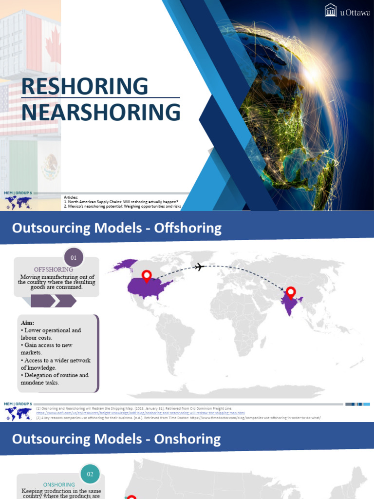 Nearshoring Reshoring | PDF | Outsourcing | Offshoring