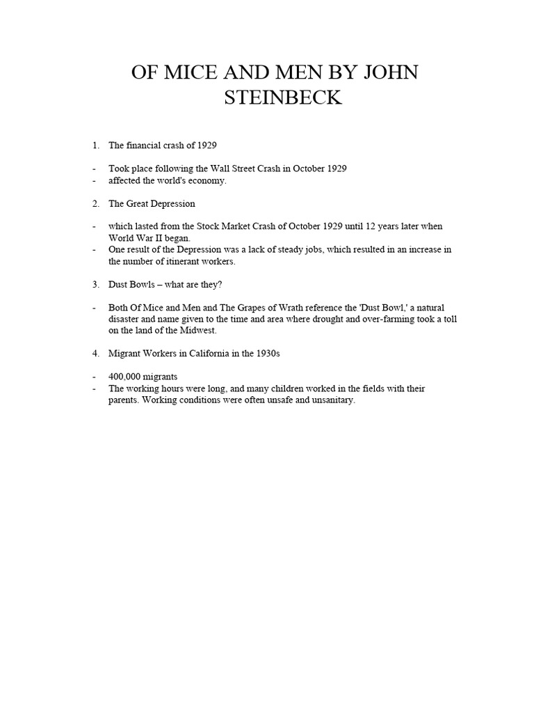 Of Mice and Men by John Steinbeck | PDF