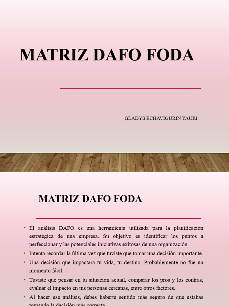 Matriz DAFO FODA | PDF | Análisis FODA | Business