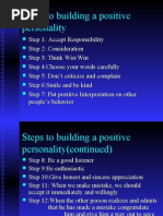 Steps to Build a Positive Personality | PDF | Self-Improvement