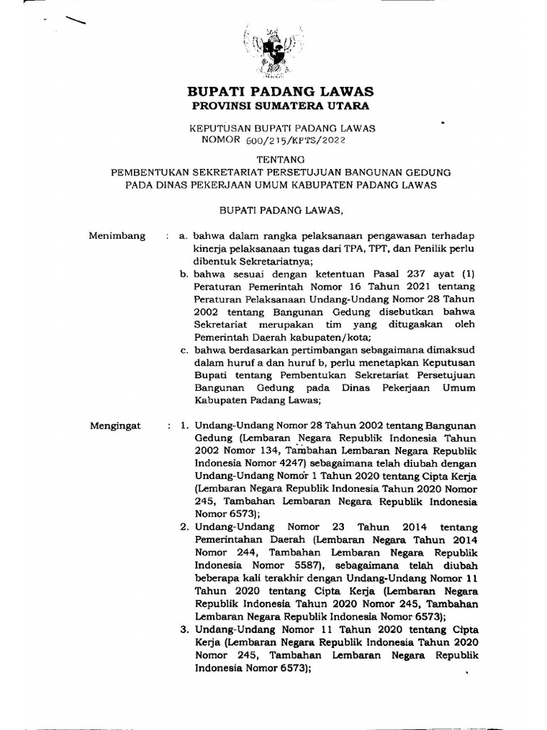 SK Sekretariat Simbg 2022 | PDF