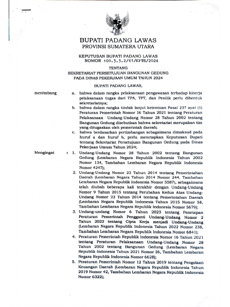 SK Sekretariat Simbg 2024 | PDF