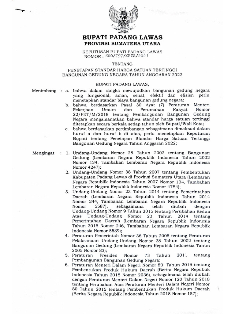 2021 SK HSBGN Padang Lawas | PDF