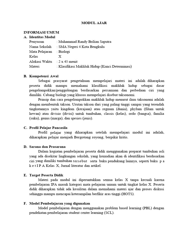 Modul Ajar Microteaching | PDF