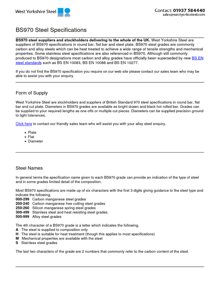 Bs 970 | PDF | Heat Treating | Steel