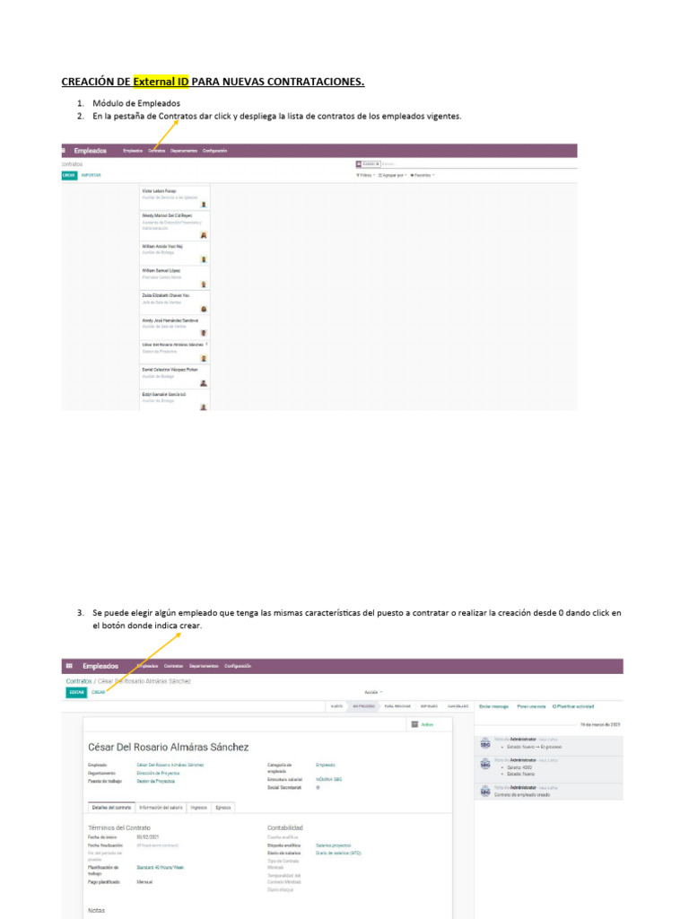 SBG - Proceso Carga Planilla Sbg-Sistema Odoo 202309a | PDF | Archivo de computadora | Ventana ...