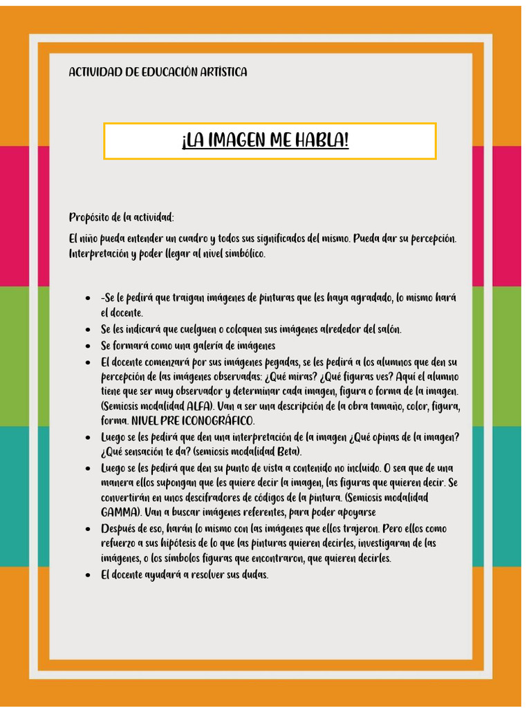 Actividad - Expo Iconografica | PDF