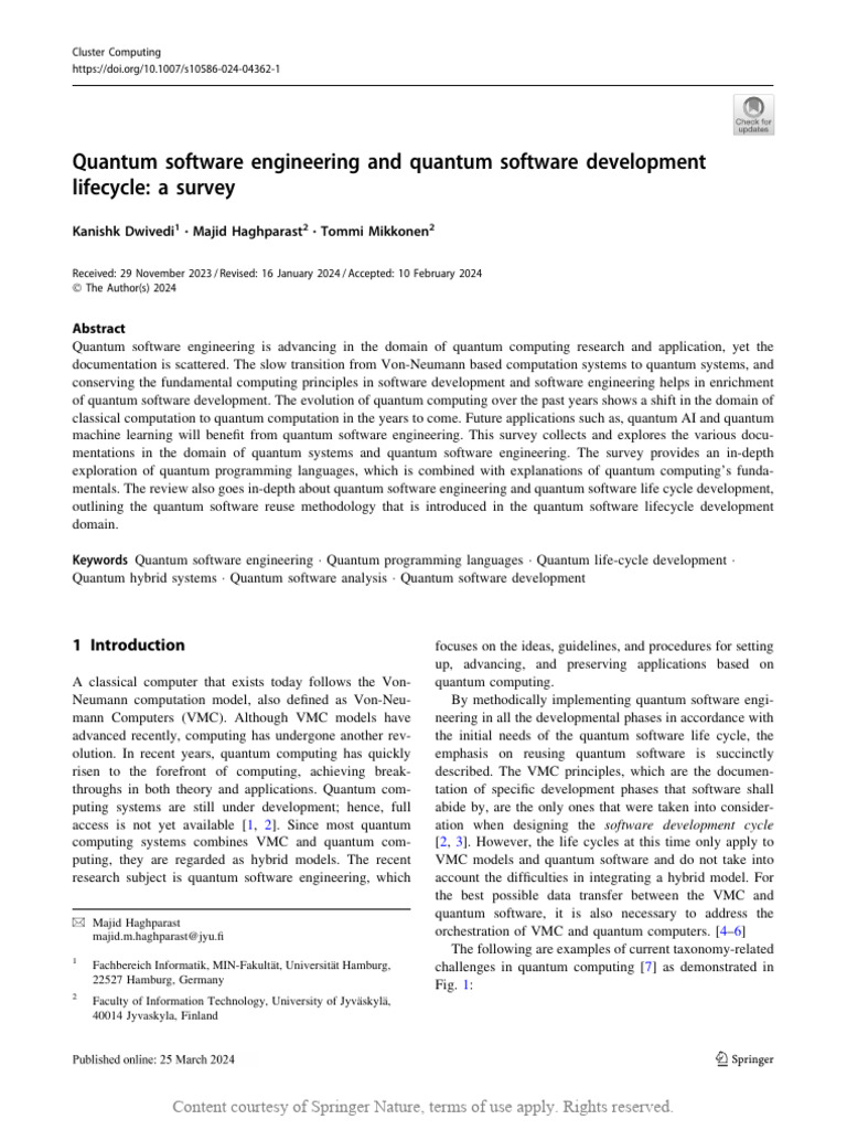 Quantum Software Engineering and Quantum Software | PDF | Quantum Computing | Computing
