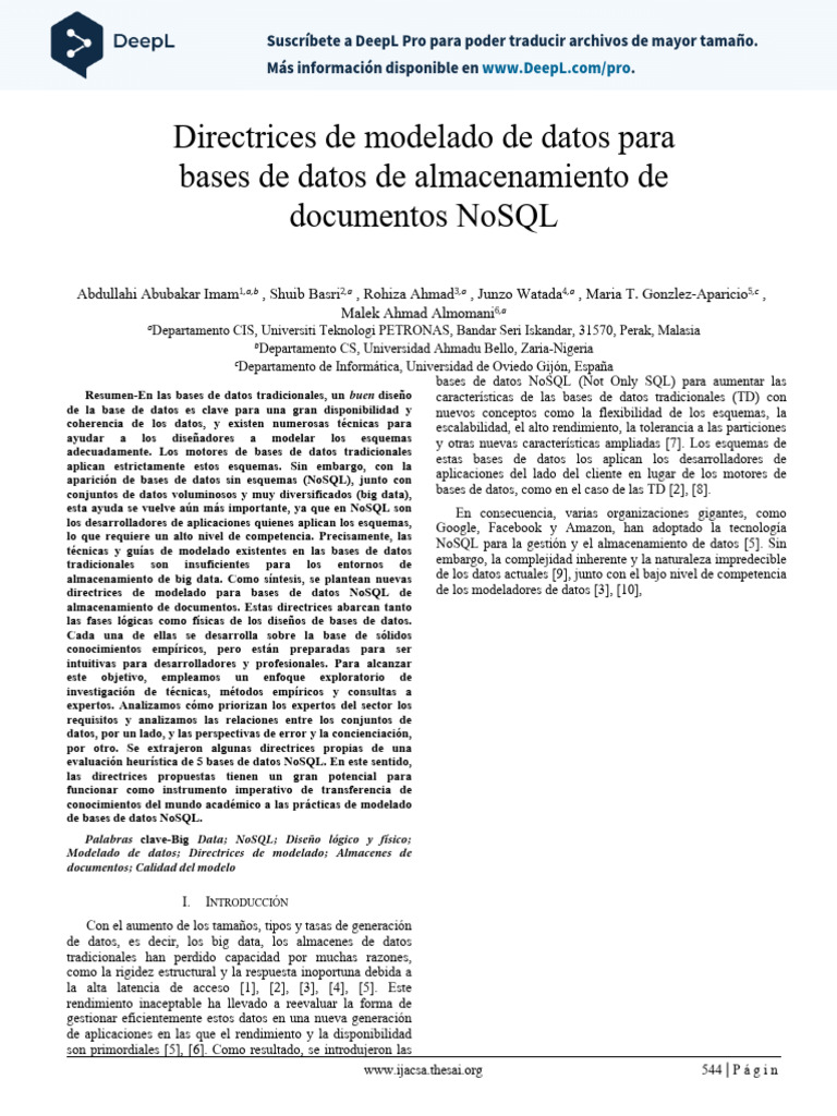 Data Modeling Guidelines For NoSQL Es | PDF | No Sql | Bases de datos